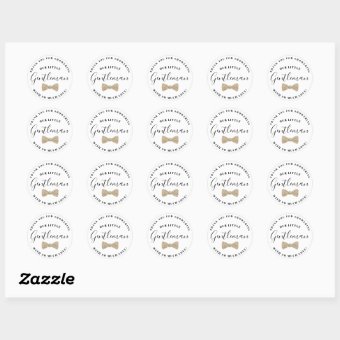 Bow Baby Shower Stickers, Faux Gold Glitter Classic Round Sticker | Zazzle