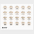 Bow beige cream thank you Bridal Shower Classic Round Sticker | Zazzle