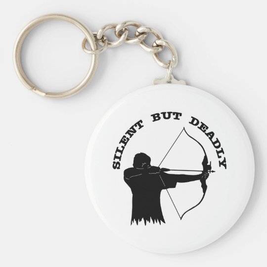 Bow Hunting Archery Silent But Deadly Keychain | Zazzle.com
