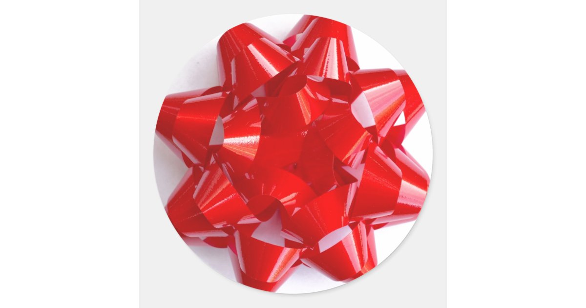 Bow Sticker in Red | Zazzle