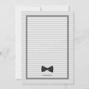Bow Tie Identity Gray Ring Bearer Request Card | Zazzle
