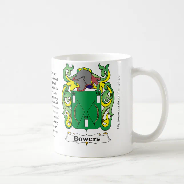 Bowers Family Coat of Arms mug | Zazzle