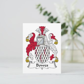 Bowes Family Crest Postcard | Zazzle