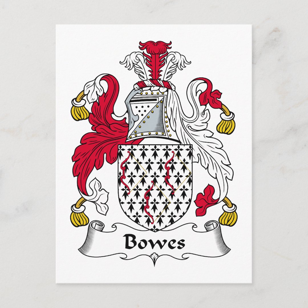 Bowes Family Crest Postcard | Zazzle