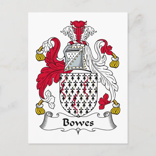 Bowes Family Crest Postcard | Zazzle