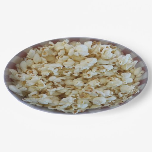 Bowl of Popcorn Disposable Paper Plates | Zazzle