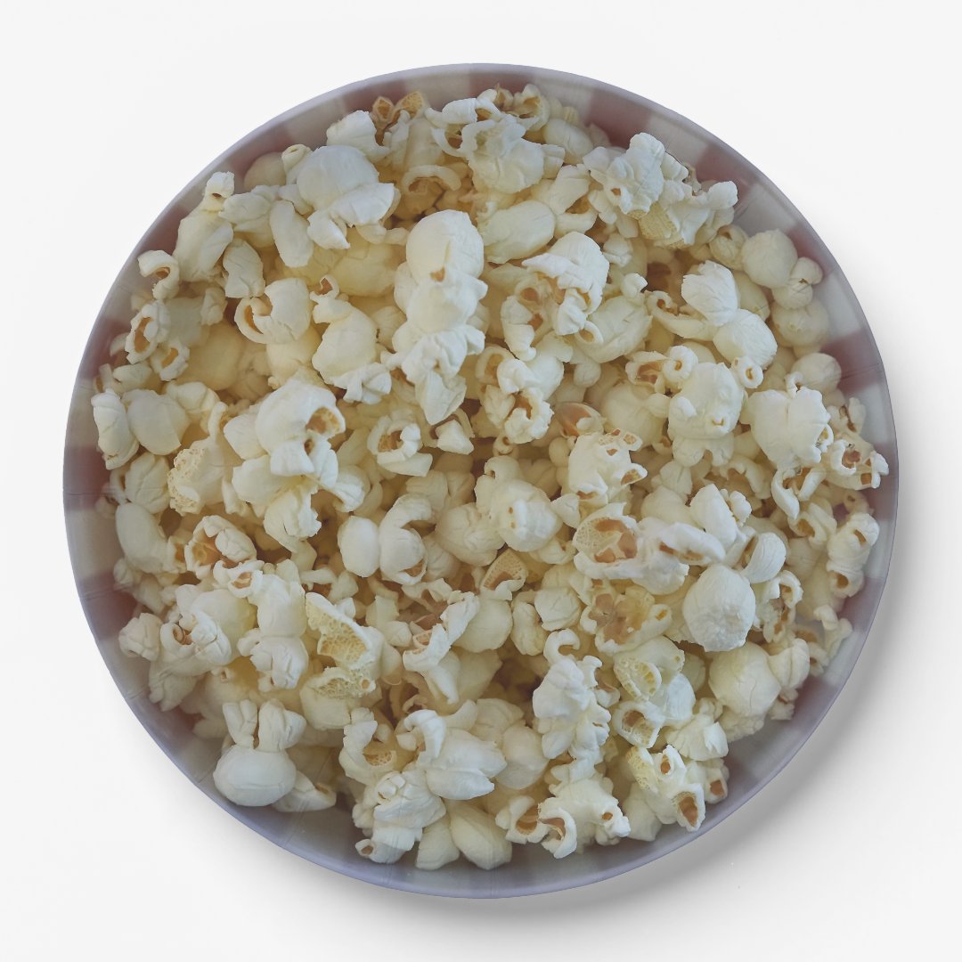 Bowl of Popcorn Disposable Paper Plates | Zazzle