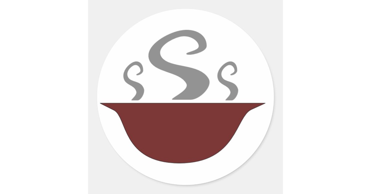 Bowl Of Steaming Soup Stickers | Zazzle