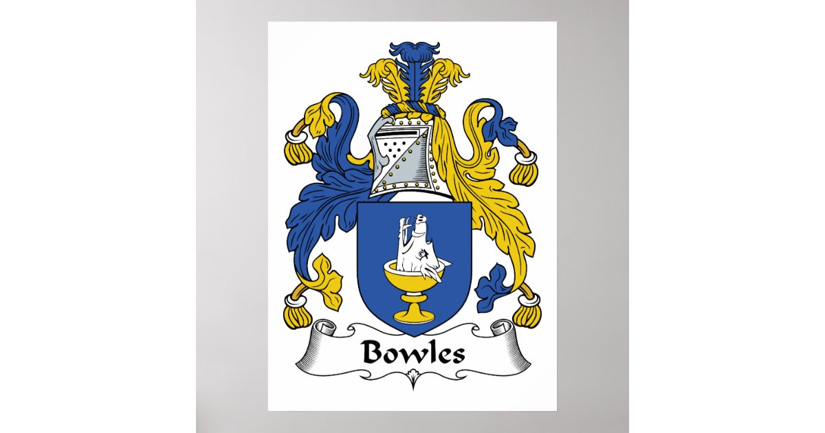 Bowles Family Crest Poster | Zazzle