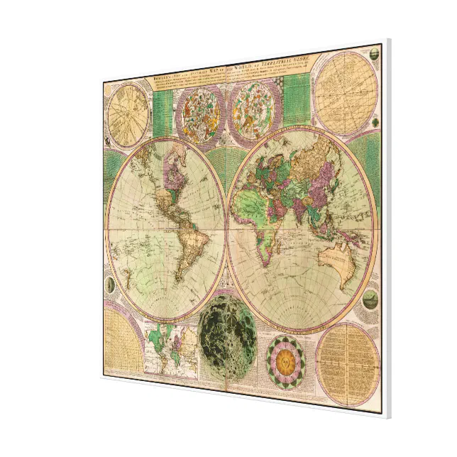 BOWLES New & Accurate Map of the World by Dialing Canvas Print | Zazzle BOWLES New & Accurate Map of the World by Dialing Canvas Print | Zazzle