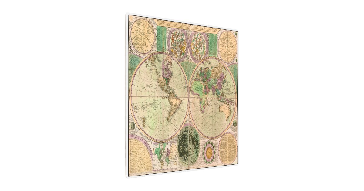 BOWLES New & Accurate Map of the World by Dialing Metal Print | Zazzle BOWLES New & Accurate Map of the World by Dialing Metal Print | Zazzle