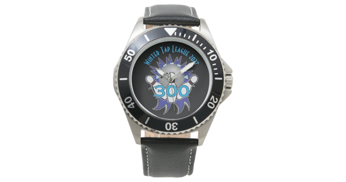 Bowling 300 Bowler Award Watch | Zazzle
