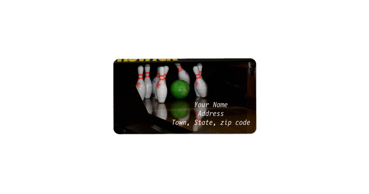 Bowling Address Labels | Zazzle