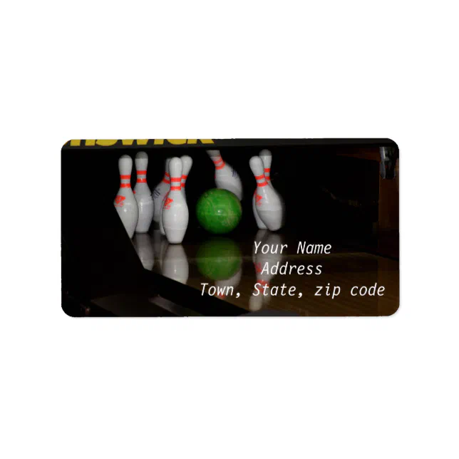 Bowling Address Labels | Zazzle