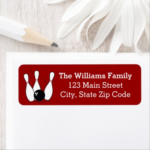 Bowling Address Labels | Zazzle