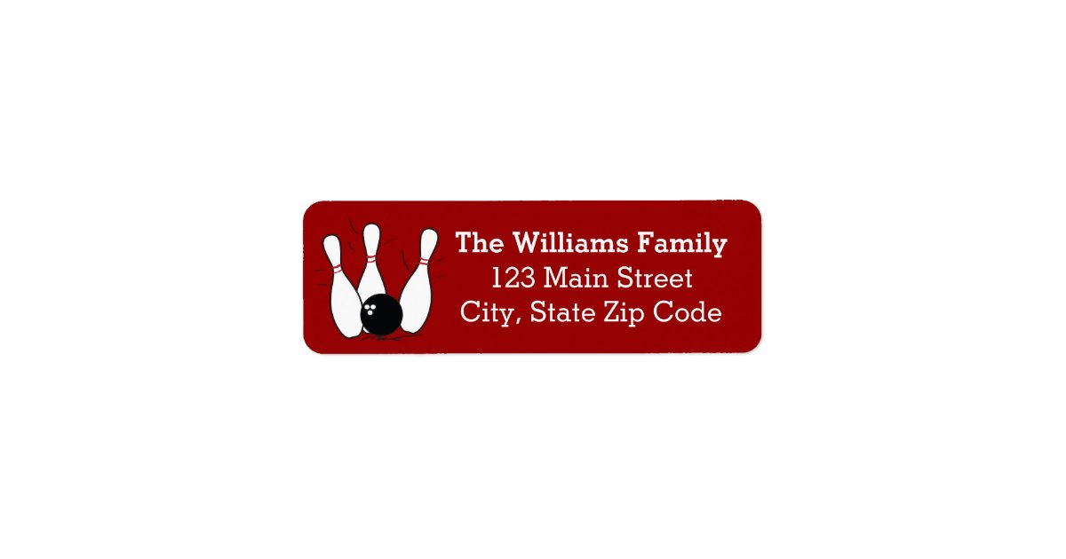 Bowling Address Labels | Zazzle