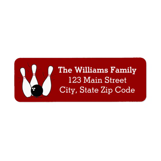 Bowling Address Labels | Zazzle