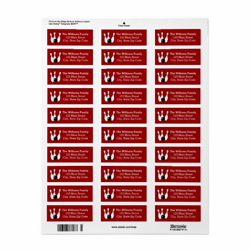 Bowling Address Labels | Zazzle