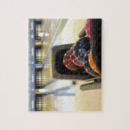 Bowling Alley and bowling balls Jigsaw Puzzle | Zazzle