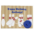Bowling Ball and Pins Personalized Large Gift Bag | Zazzle