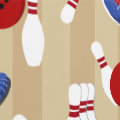 Bowling Ball, Pins and Shoes Patterned Wallpaper | Zazzle