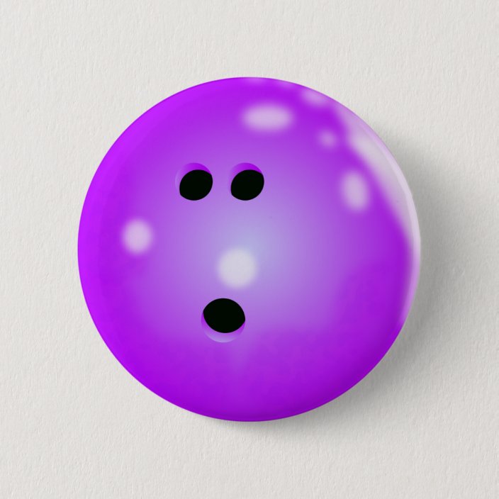 Bowling Ball (Purple) Button | Zazzle.com