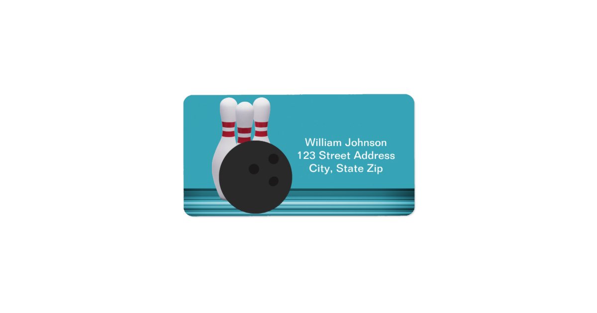 Bowling Birthday Address Label | Zazzle