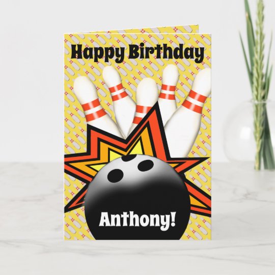Bowling Birthday Card | Zazzle.com