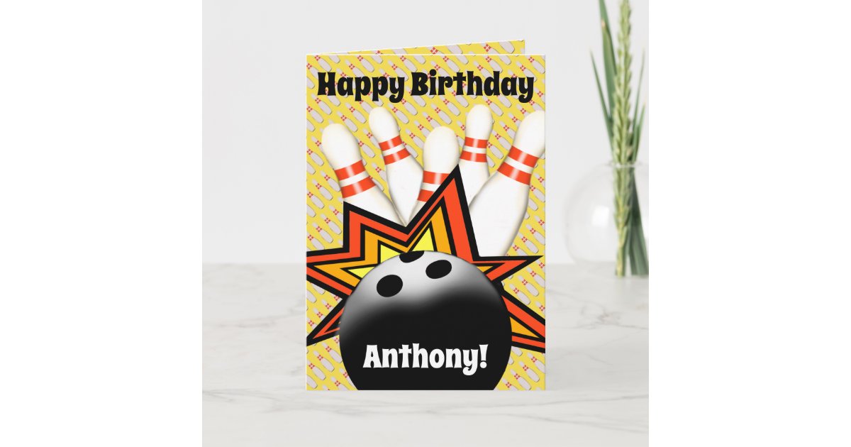 Bowling Birthday Card | Zazzle.com