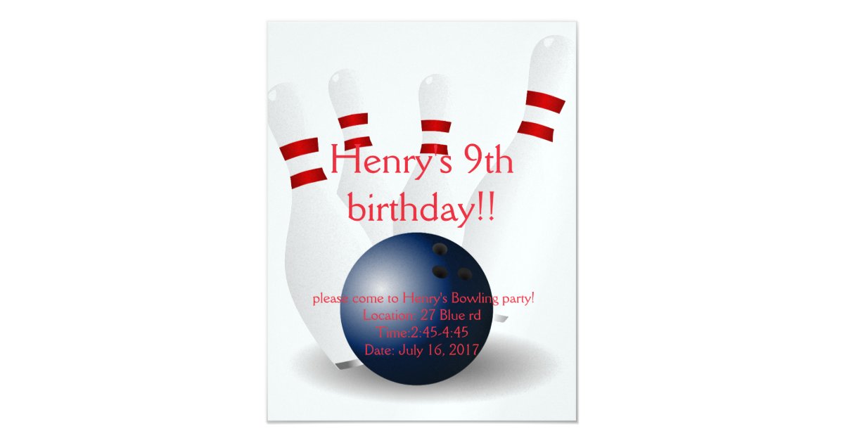 Bowling Birthday card | Zazzle.com