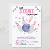 Bowling Birthday Invitation Strike Up Some Fun | Zazzle