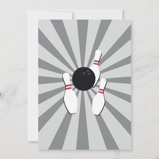 Bowling Birthday Party Tenpin Boys Girls Invite | Zazzle