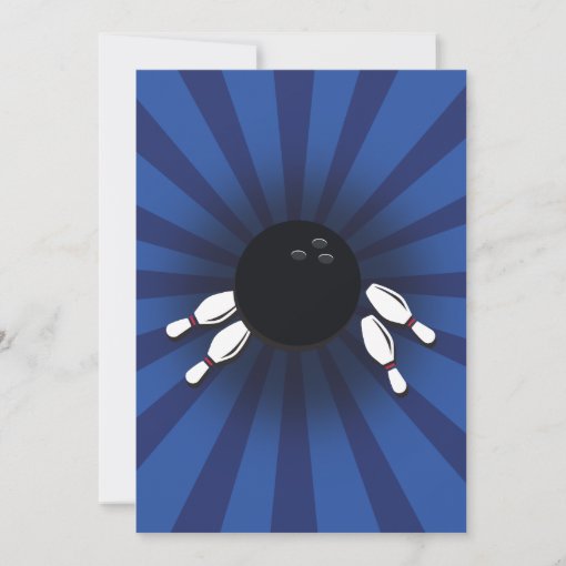 Bowling Birthday Party Tenpin Lucky Strike Invite | Zazzle