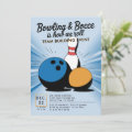 Bowling Bocce Team Building Church Business Blue Invitation | Zazzle