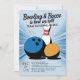 Bowling Bocce Team Building Church Business Blue Invitation | Zazzle