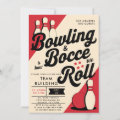 Bowling Bocce Team Community Church Business Red Invitation | Zazzle