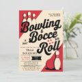 Bowling Bocce Team Community Church Business Red Invitation | Zazzle