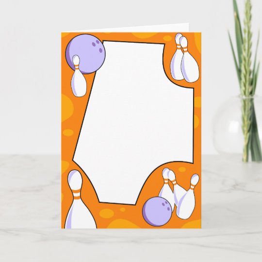 Bowling Border Card | Zazzle.com