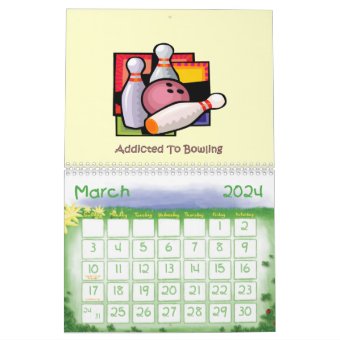 Bowling Calendar | Zazzle