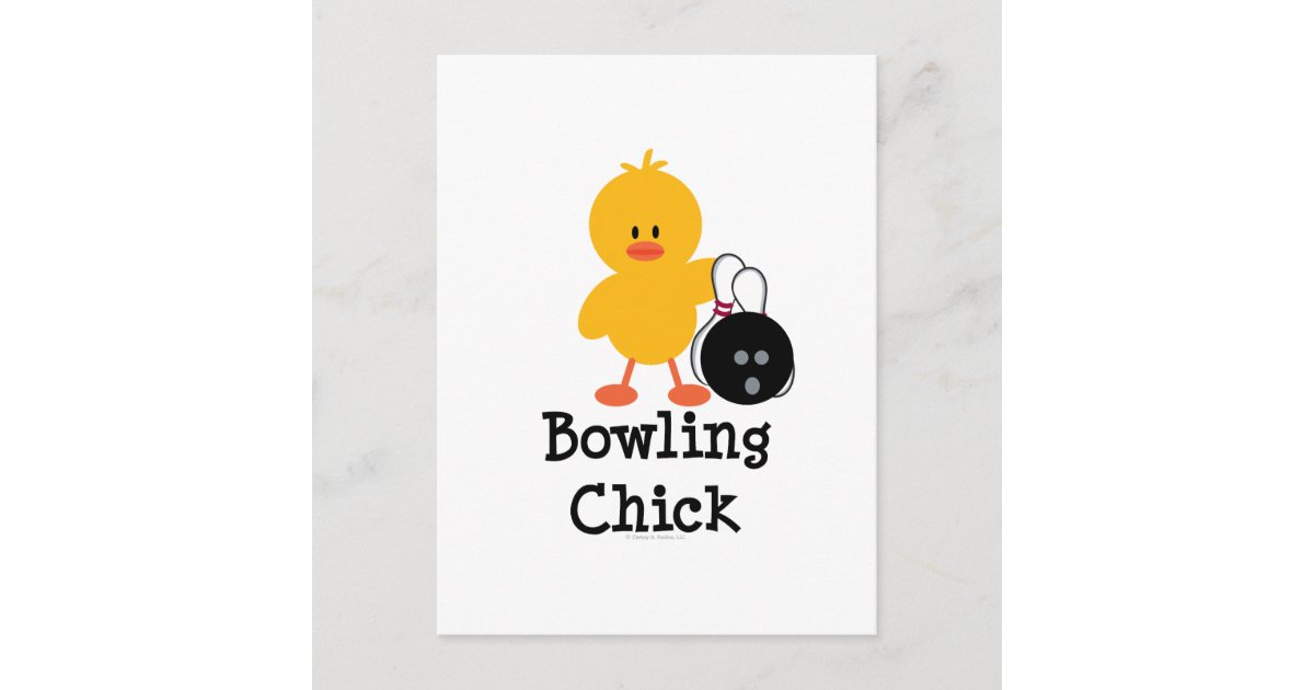 Bowling Chick Postcard | Zazzle