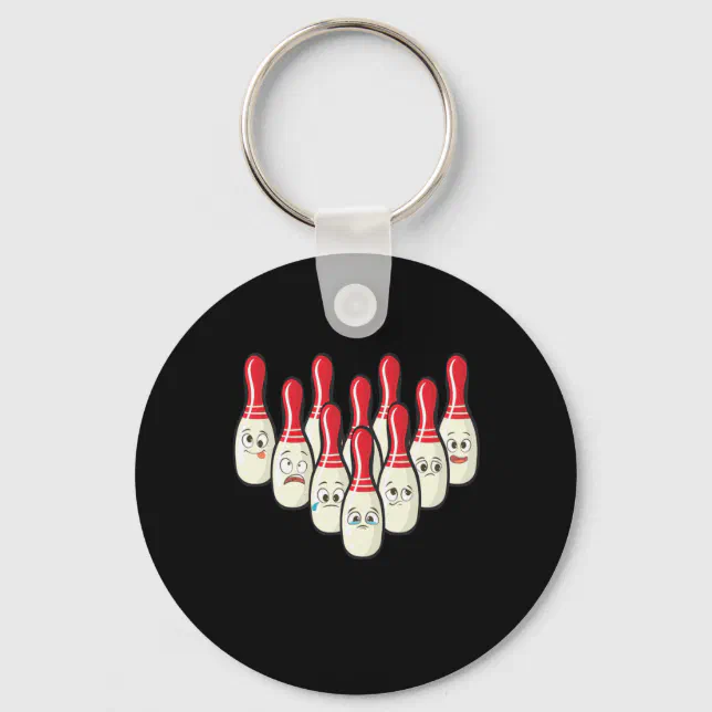 Bowling Crying Cute Bowlers Skittles Sport Gift Keychain | Zazzle