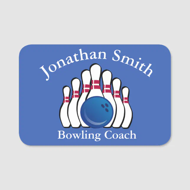 Bowling Design Name Tag | Zazzle