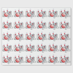 Bowling Design Wrapping Paper | Zazzle