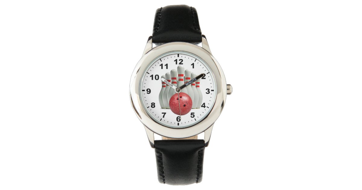 "Bowling" design wrist watches | Zazzle