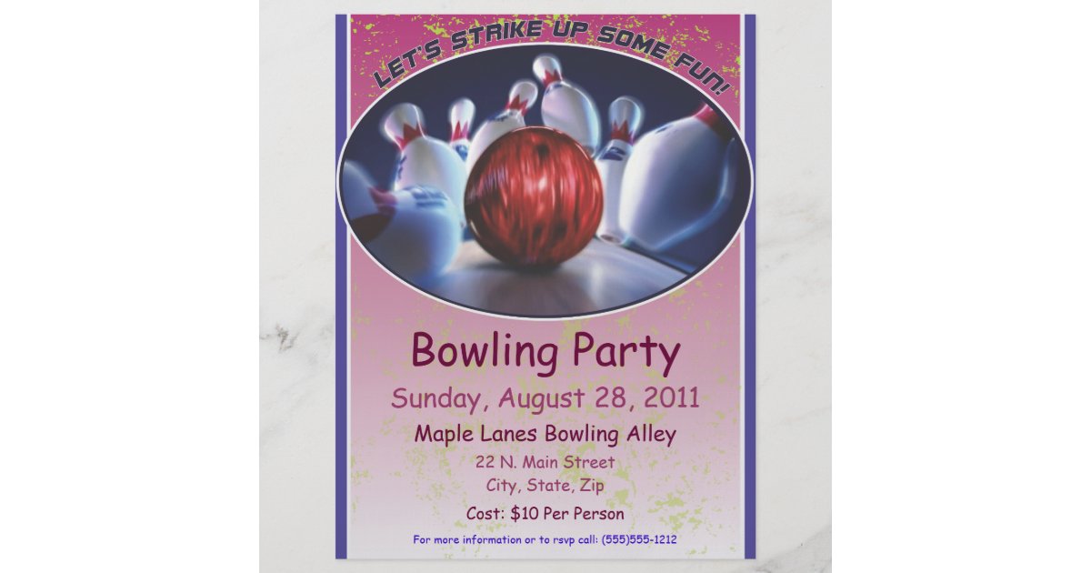 Bowling Flyer | Zazzle