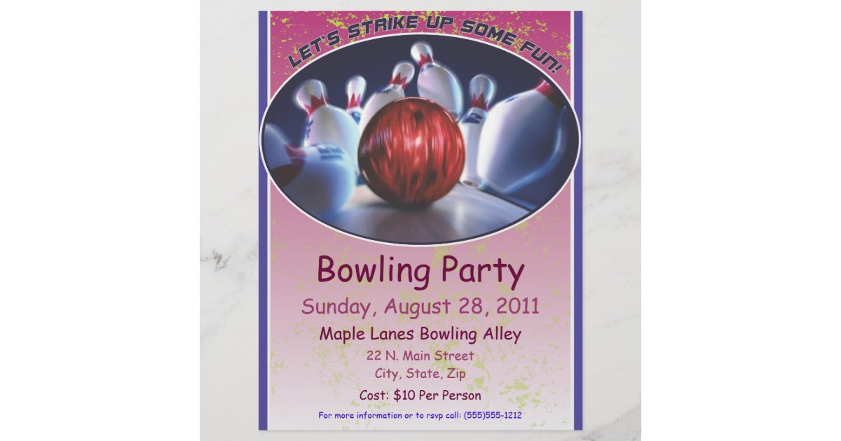 Bowling Flyer | Zazzle