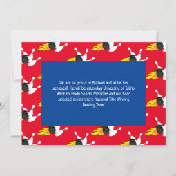 Bowling Graduation Party Invitation | Zazzle