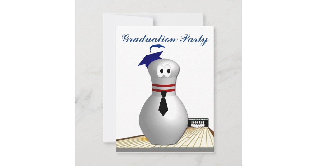 Bowling Graduation Party Invitation | Zazzle