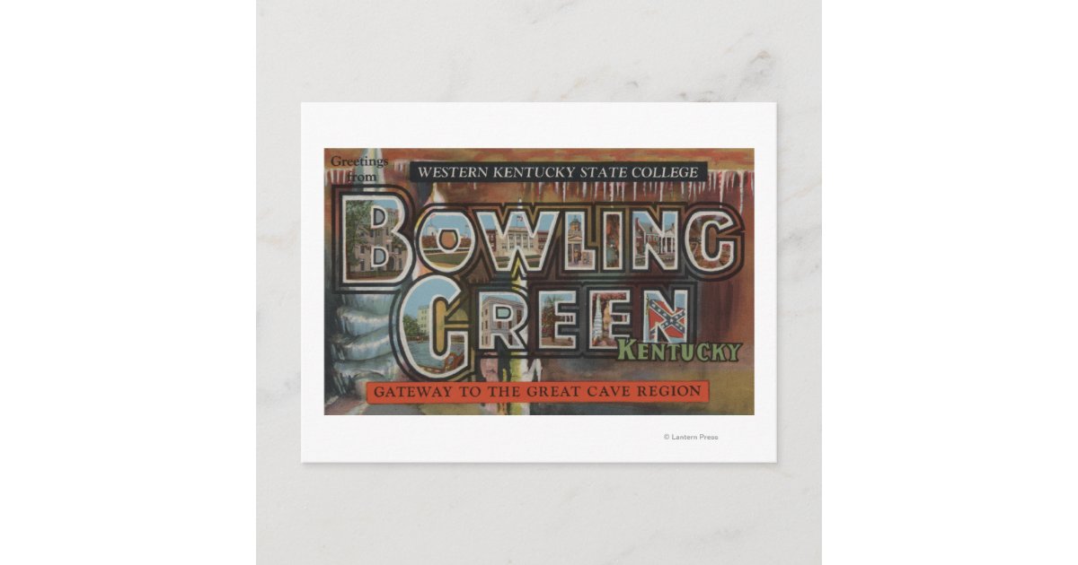 Bowling Green, Kentucky - Large Letter Scenes Postcard | Zazzle