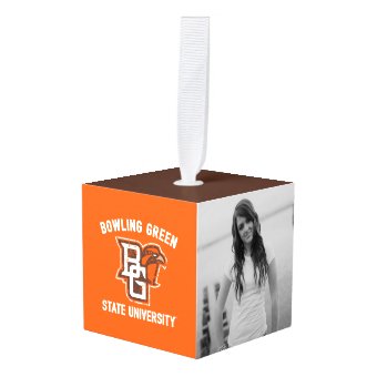 Bowling Green State University Distressed Cube Ornament | Zazzle